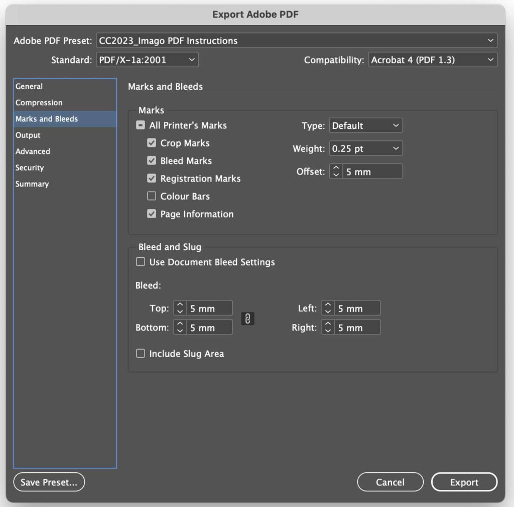 How to Export Files Using Adobe InDesign | Visual Guide | Imago