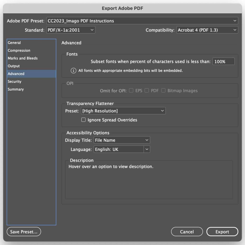 How to Export Files Using Adobe InDesign | Visual Guide | Imago